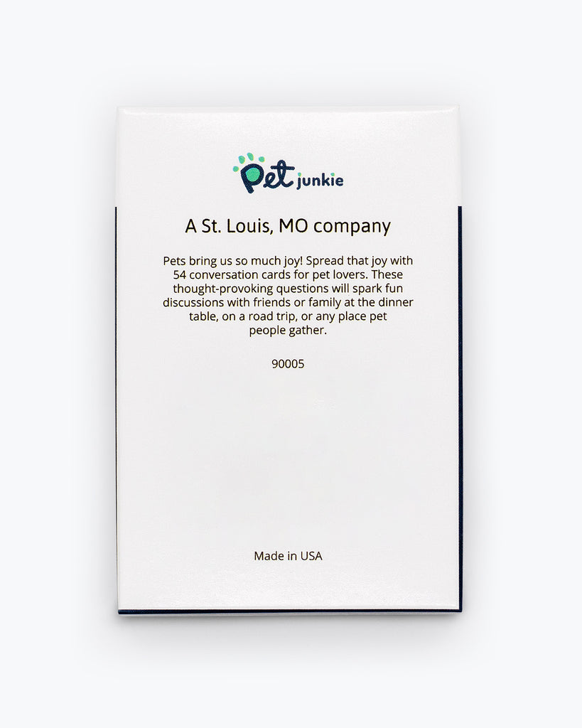 Pet Junkie Conversation Cards - Question Game for Pet Lovers